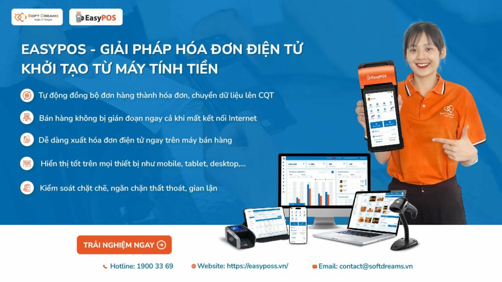 Giải Pháp Hóa Đơn Điện Tử Khởi Tạo Từ Máy Tính Tiền EasyPos